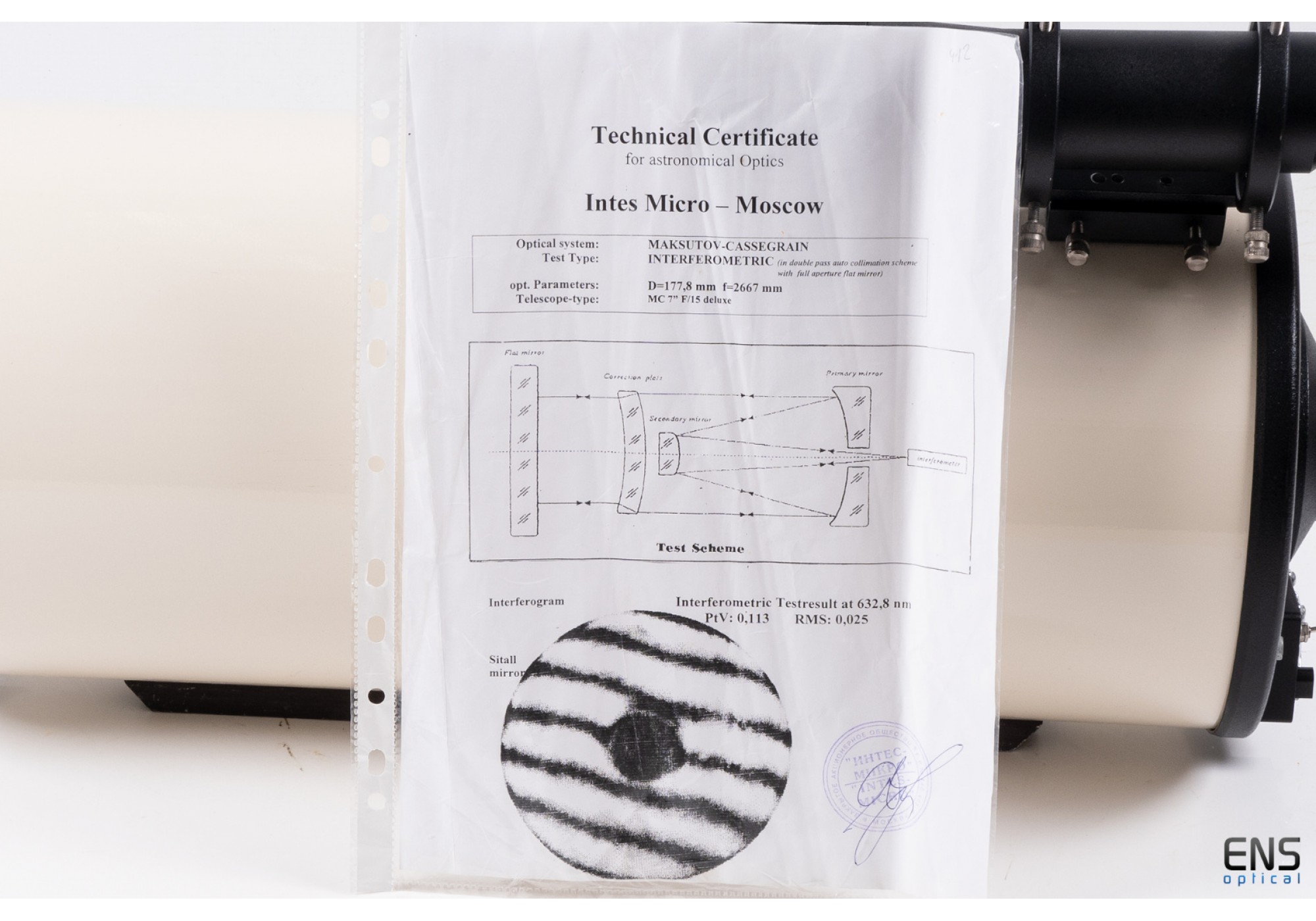 Intes Alter M715 7" F/15 Maksutov Cassegrain Russian Telescope